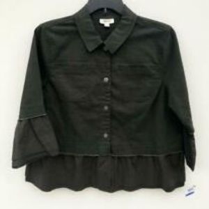 Style & Co. | Jackets & Coats | Styleco Jacket Tiered Denim Deep Black ...